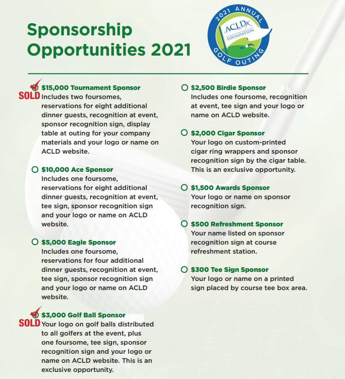 Golf Sponsor Packages PS | Adults & Children with Learning ...